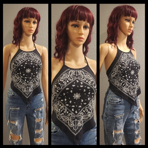 Fashion Magazine | Tops | Retro Bandana Top | Poshmark
